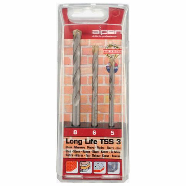 Alpen Drill Bit Set 3pc Masonry Brights Hardware Shop Online